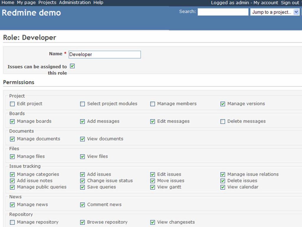 Redmine Projektmanagement Tool webbasiert - Projektmanagement Freeware
